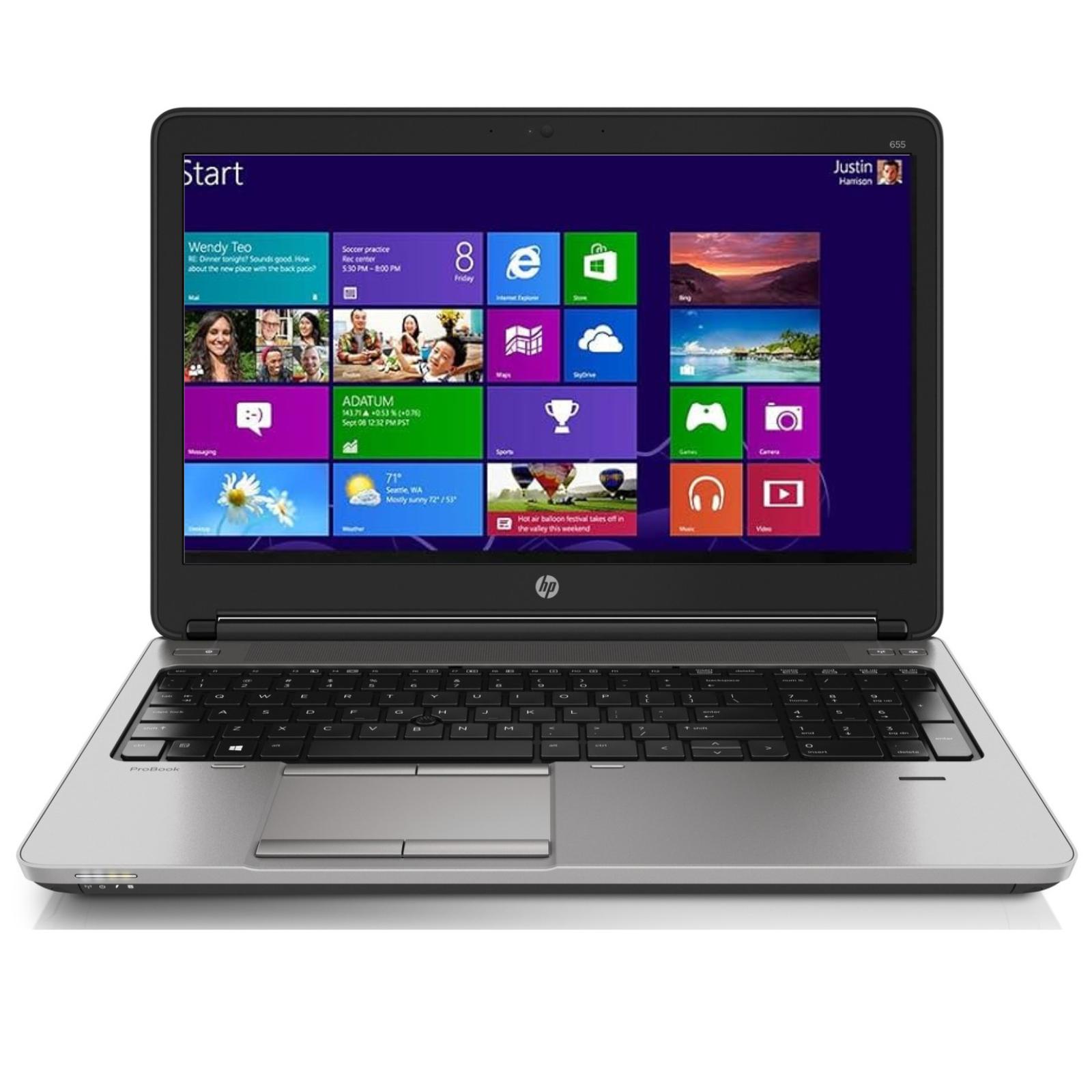 HP-PROBOOK 655-G1 | AMD Pro A10 5750M @ 2.50GHz | 8GB DDR3 Ram | 256GB SSD | AMD Radeon HD 8650G ...